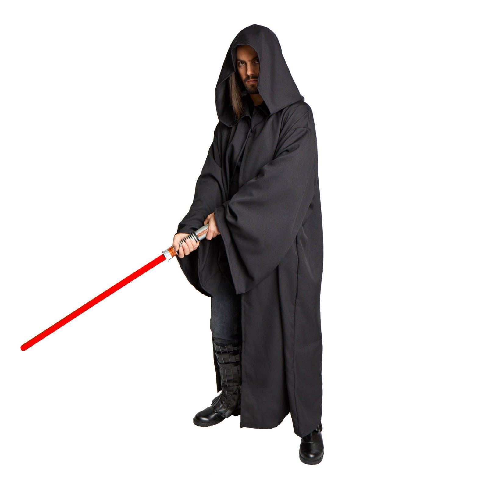 JEDI Sith Lord Wizard Costume Cloak Adult Black Small Medium - Etsy