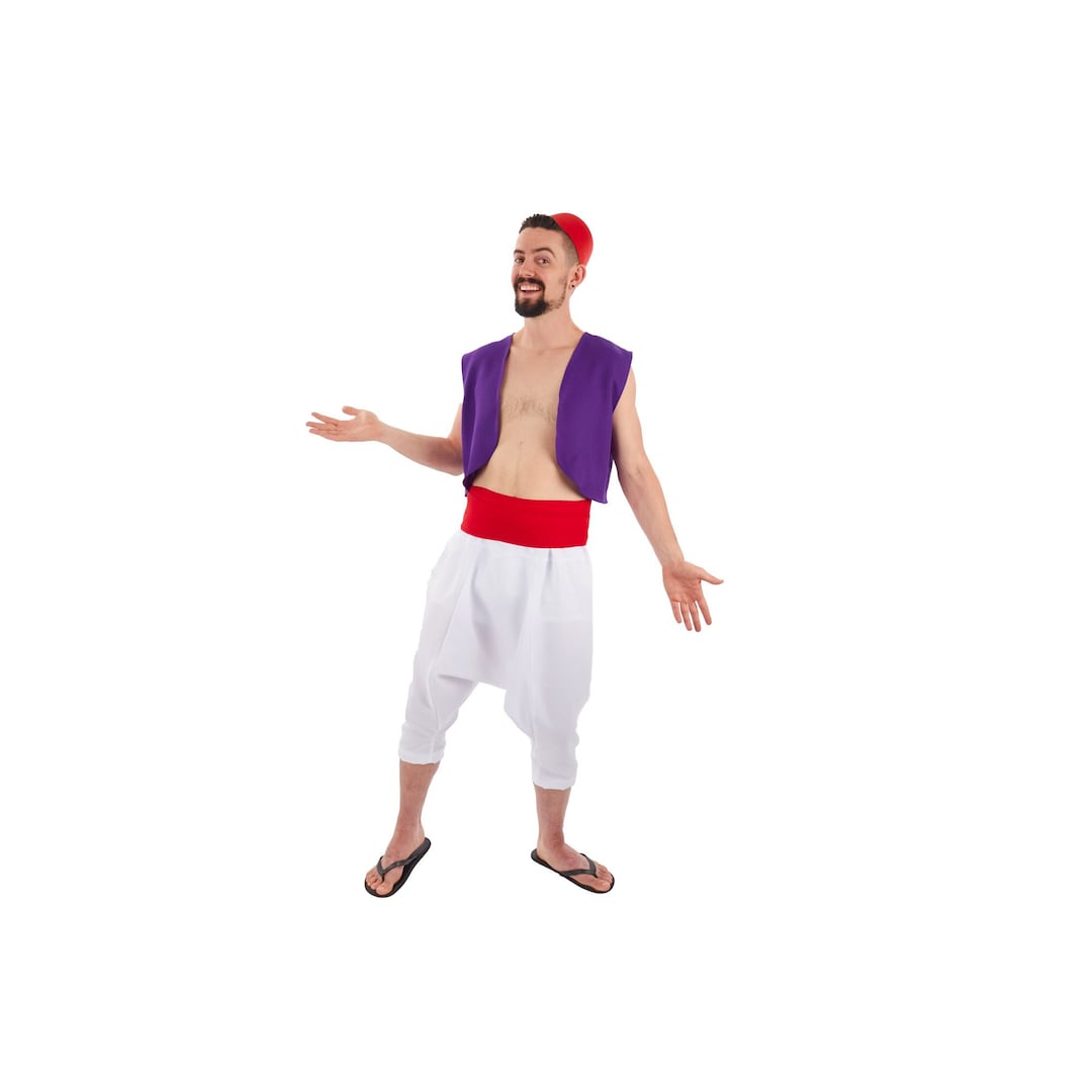 Men's Aladdin Desert Prince Costume With Hat - Etsy