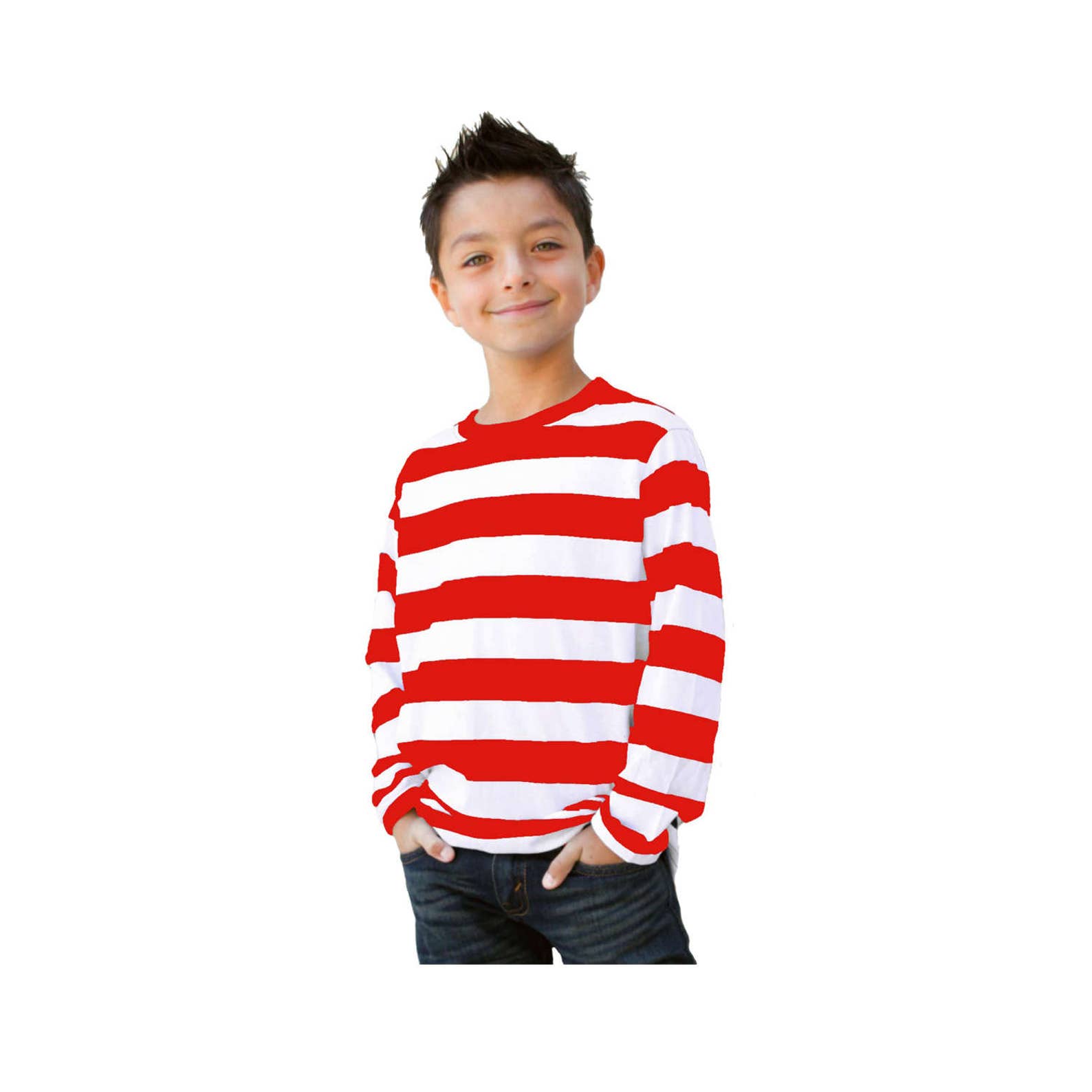 Child's Long Sleeve Red & White Striped Shirt Boys - Etsy