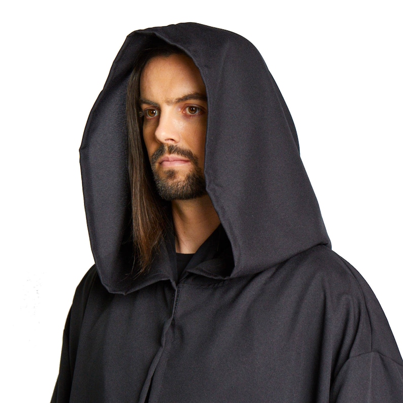 JEDI Sith Lord Wizard Costume Cloak Adult Black Small Medium Large - Etsy