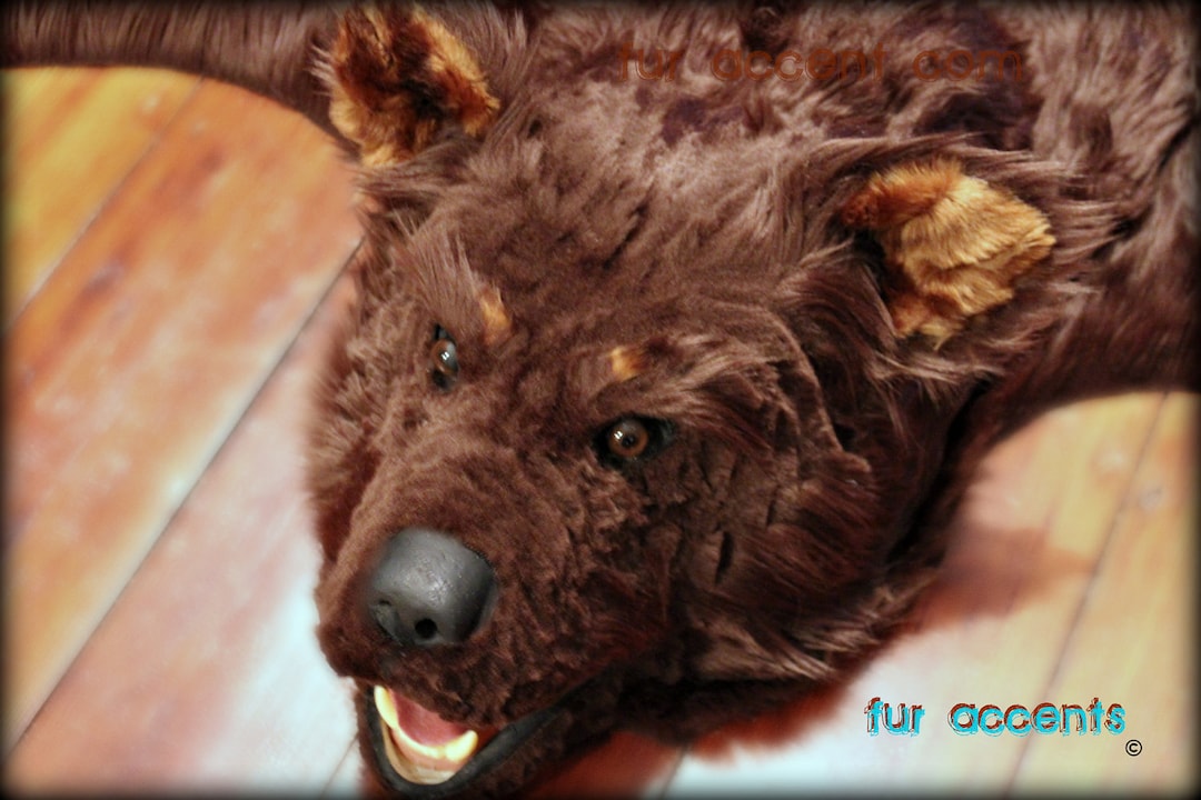 Hand Made BEAR SKIN RUG One of a Kind Faux Fur. Looks and Feels so Real ...