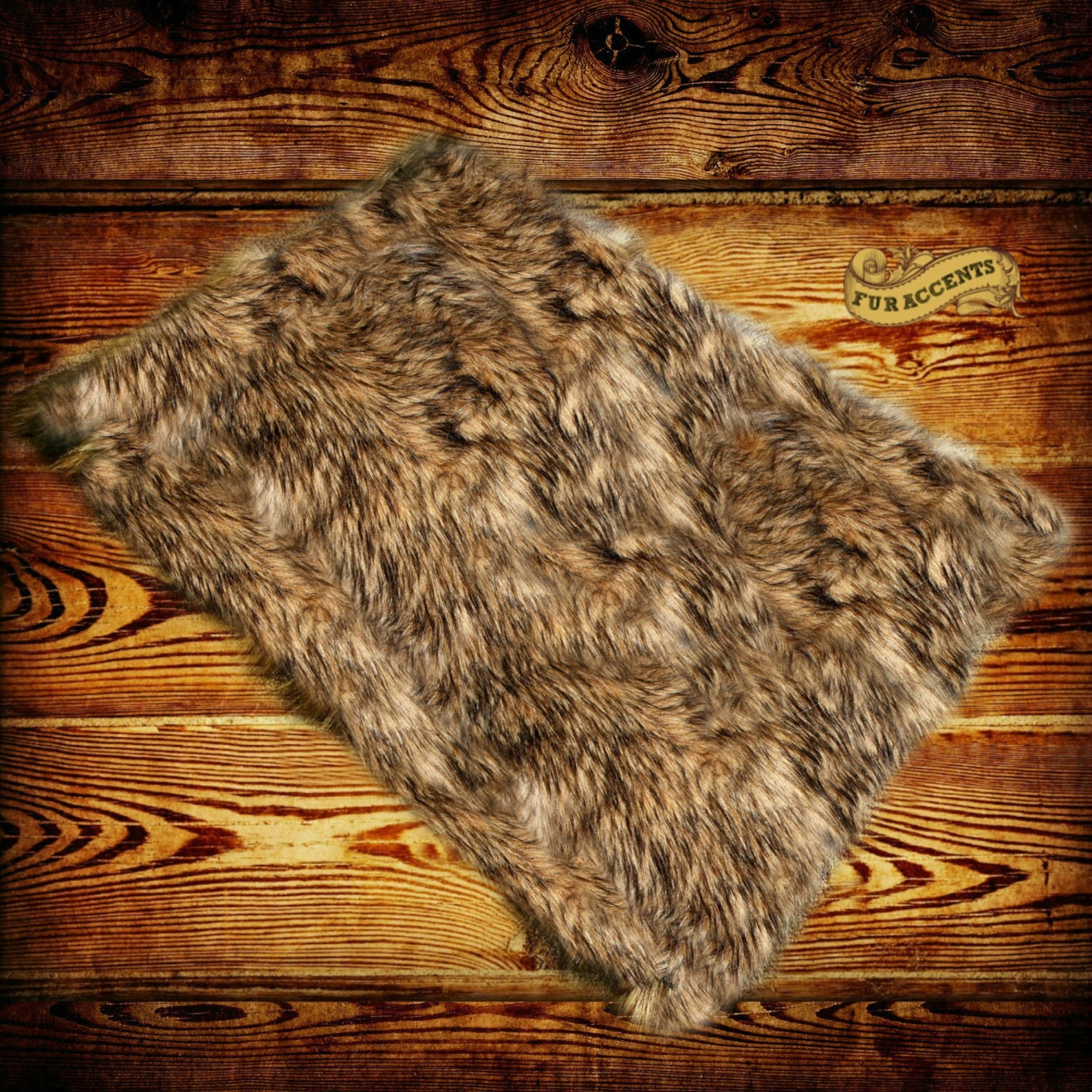 Faux Fur Area Rug Rectangle Shaggy Soft Medium Brown Wolf - Etsy