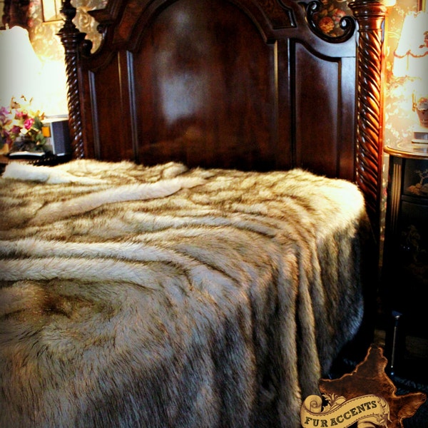 Faux Fur Bedspread - Etsy