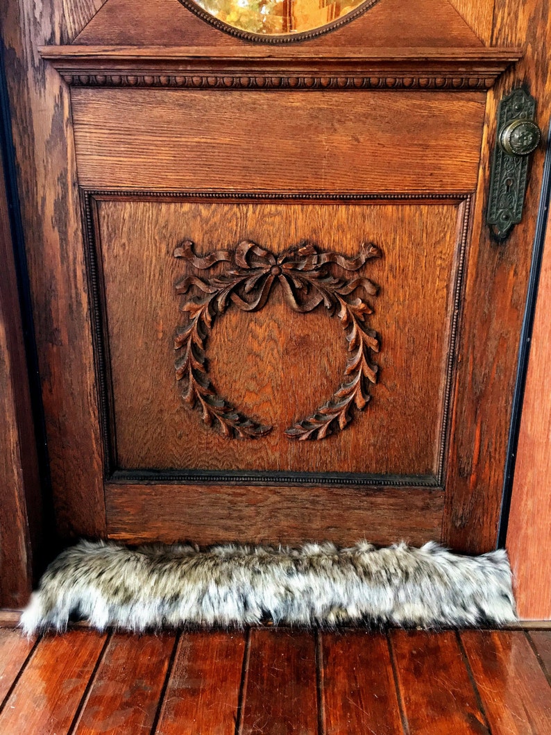 Faux Fur Draft Stopper - Door or Window Snake - Old House - Luxury Fur ...