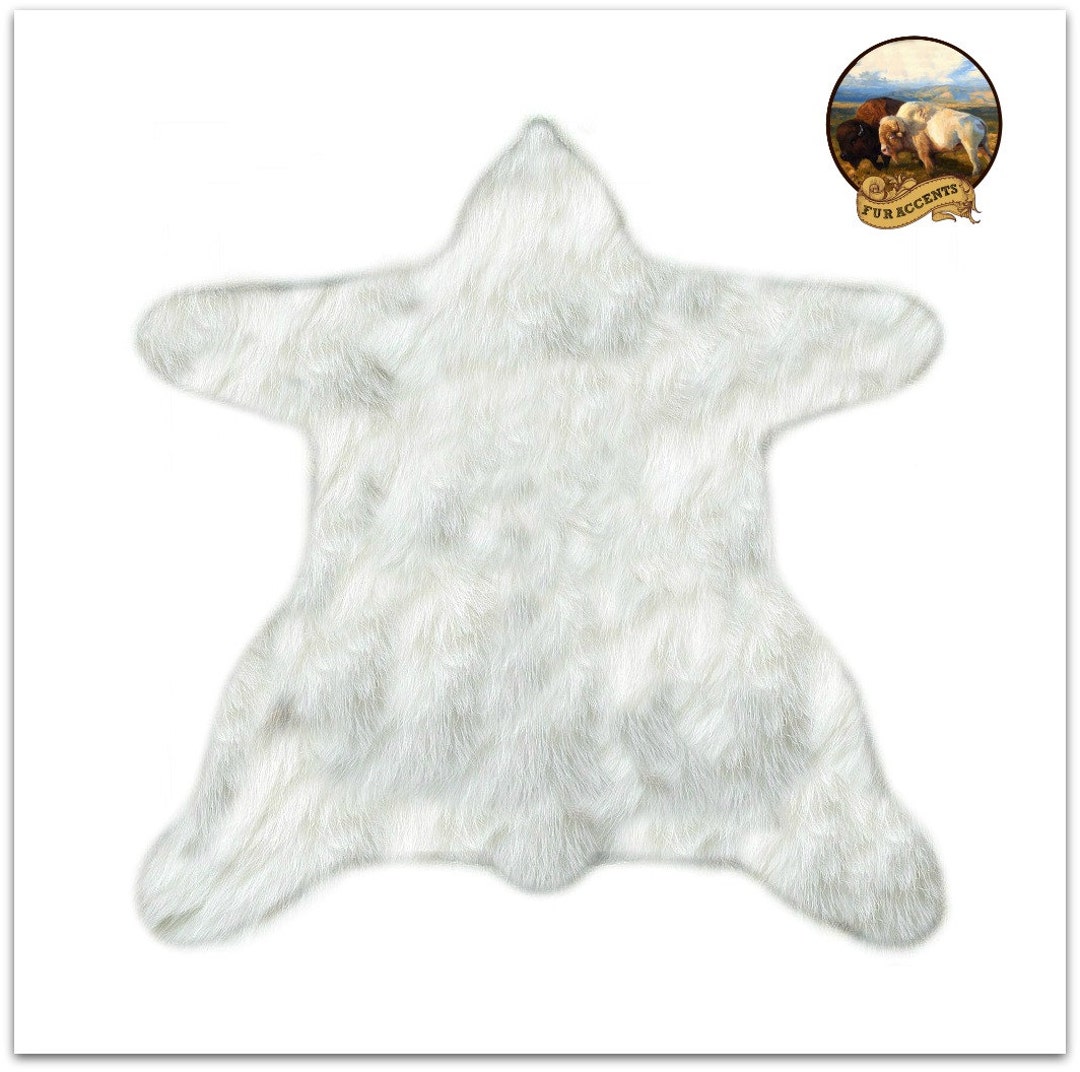 Faux Fur Bear Skin Rug - Thick - Soft and Realistic - 9 Great Colors ...