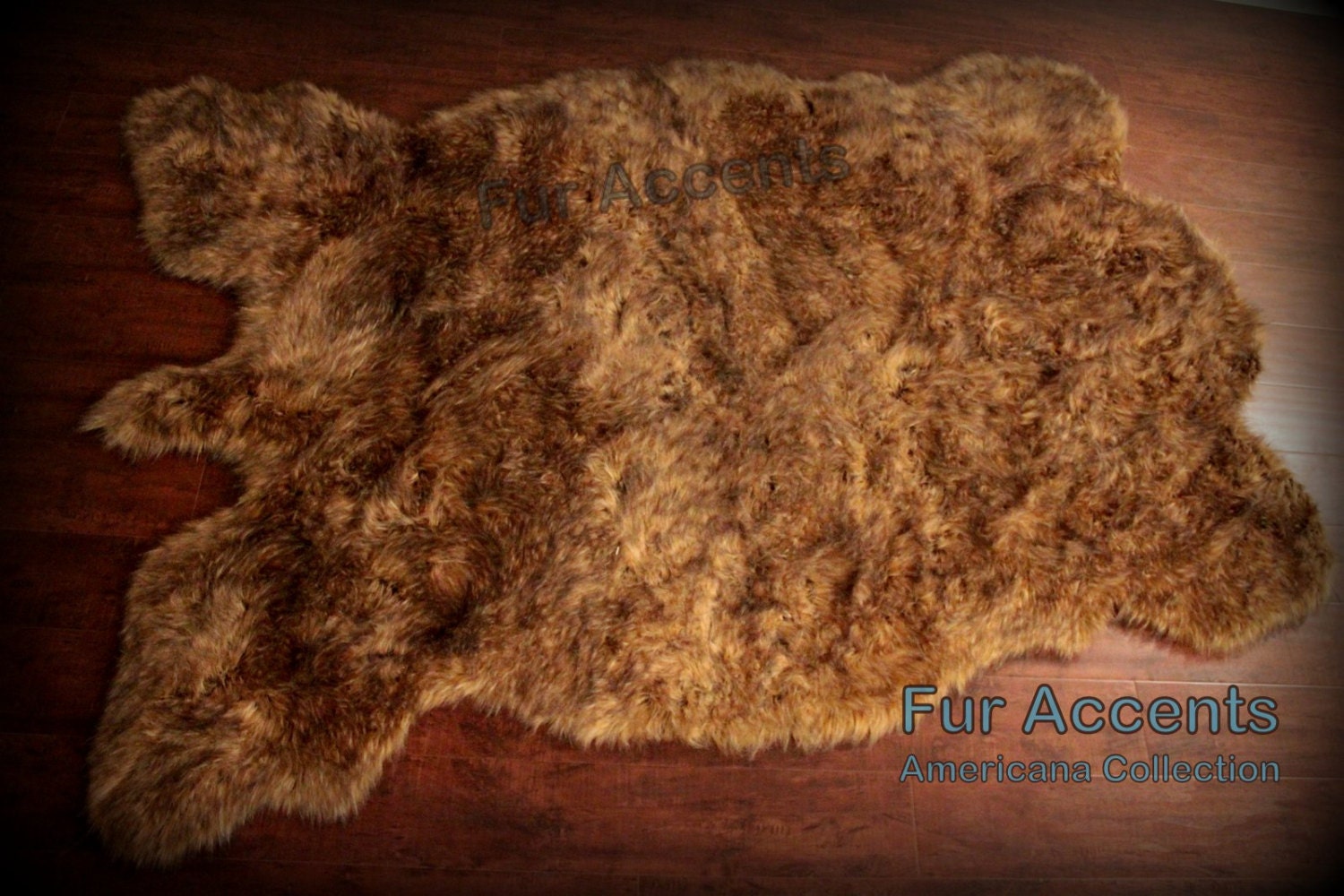 Faux Fur Buffalo Pelt Rug / Golden Brown Plains Buffalo / - Etsy