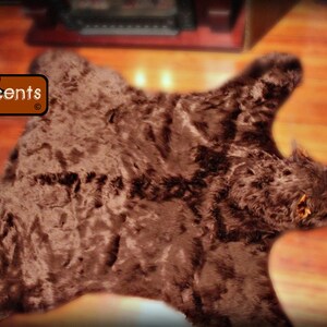 Hand Made BEAR SKIN RUG One of a Kind Faux Fur. Looks and Feels so Real ...