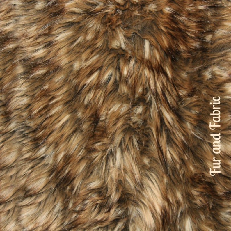 Faux Fur Area Rug Rectangle Shaggy Soft Medium Brown Wolf - Etsy