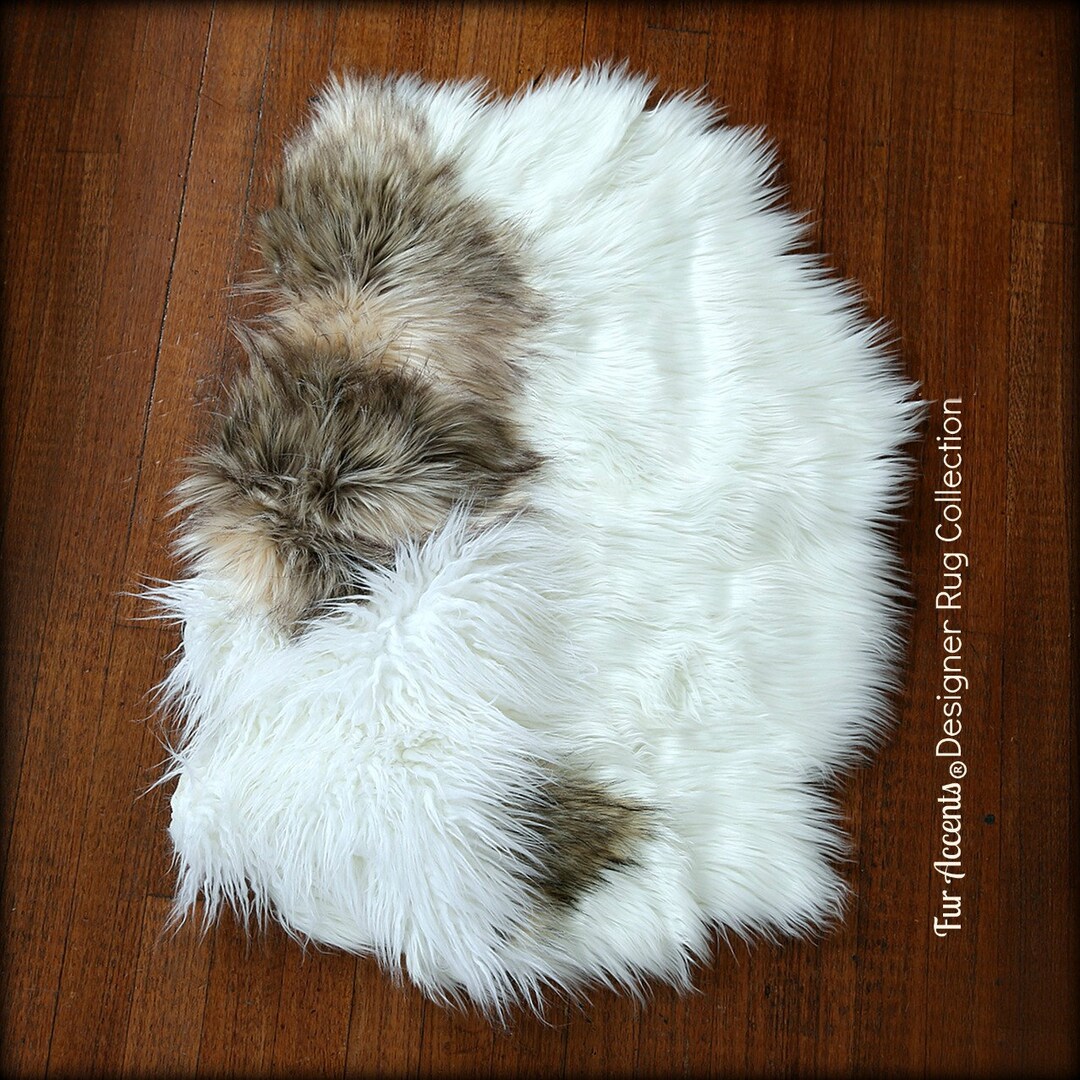 Faux Fur Sheepskin Throw Rug - Shaggy - Soft - Thick - Dog, Cat, Pet ...