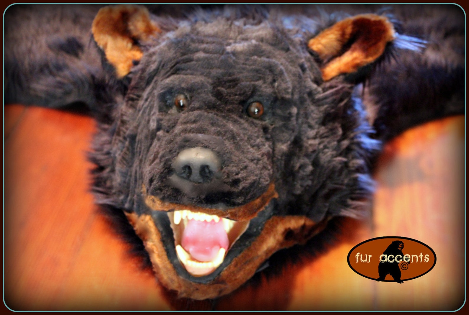 Handmade Faux Fur Black Bear Skin Rug, Animal Friendly - Etsy