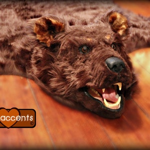 Hand Made BEAR SKIN RUG One of a Kind Faux Fur. Looks and Feels so Real ...