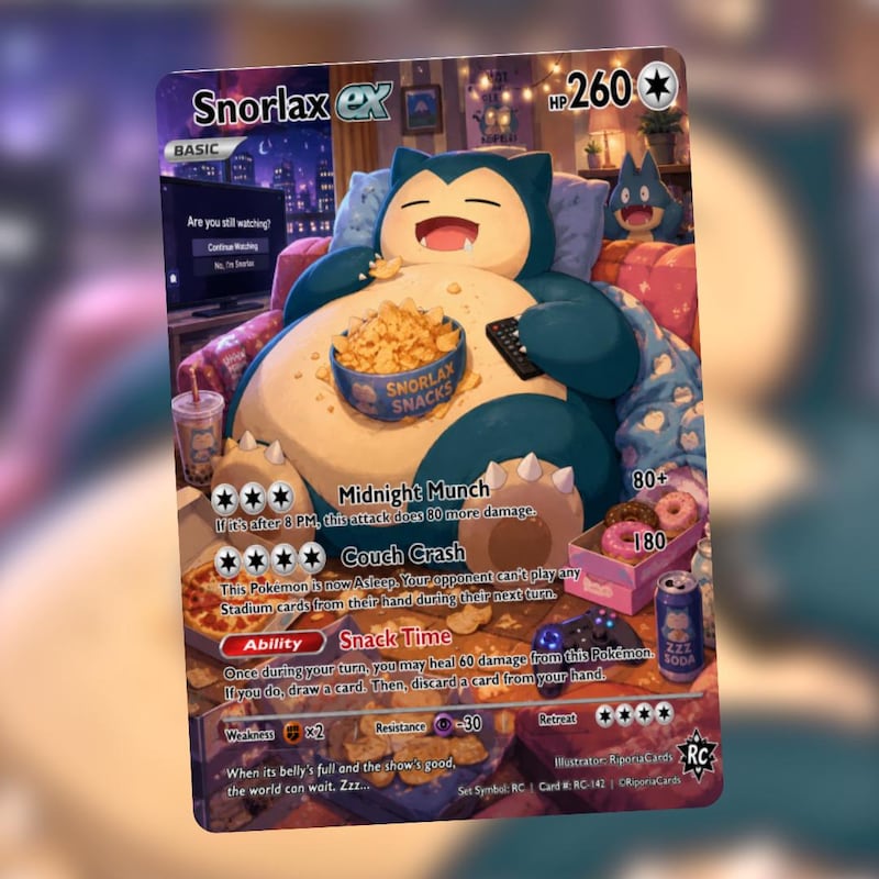 Snorlax Card Display - Etsy