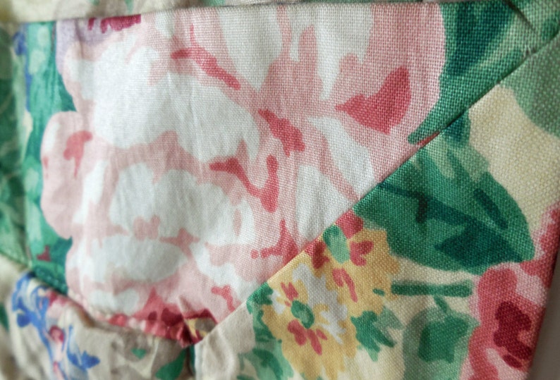 Vintage Custom Made Quilted Pillow Shams, Flanged Edge, King Size, Set ...