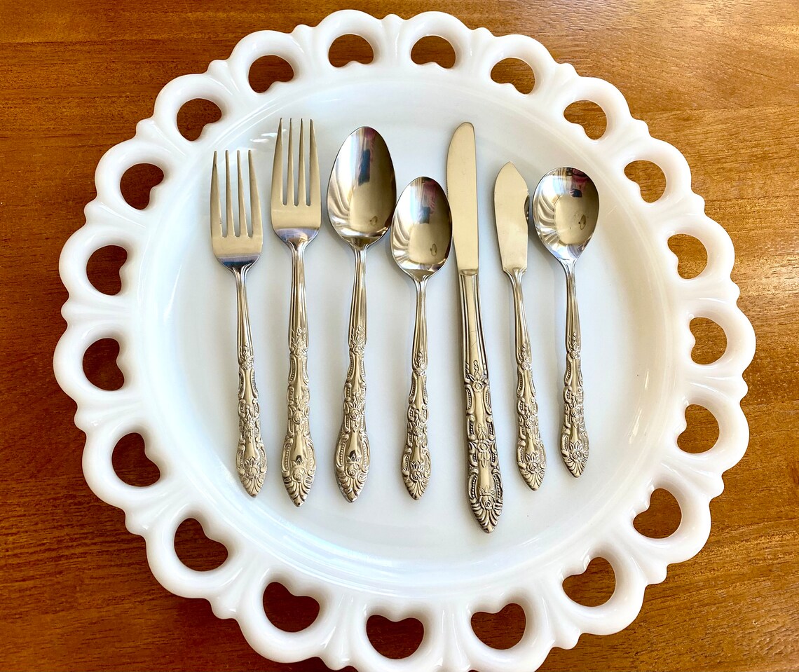 Vintage Stainless Flatware Set, by Interpur, Japan, NOS, Grandmillenial ...