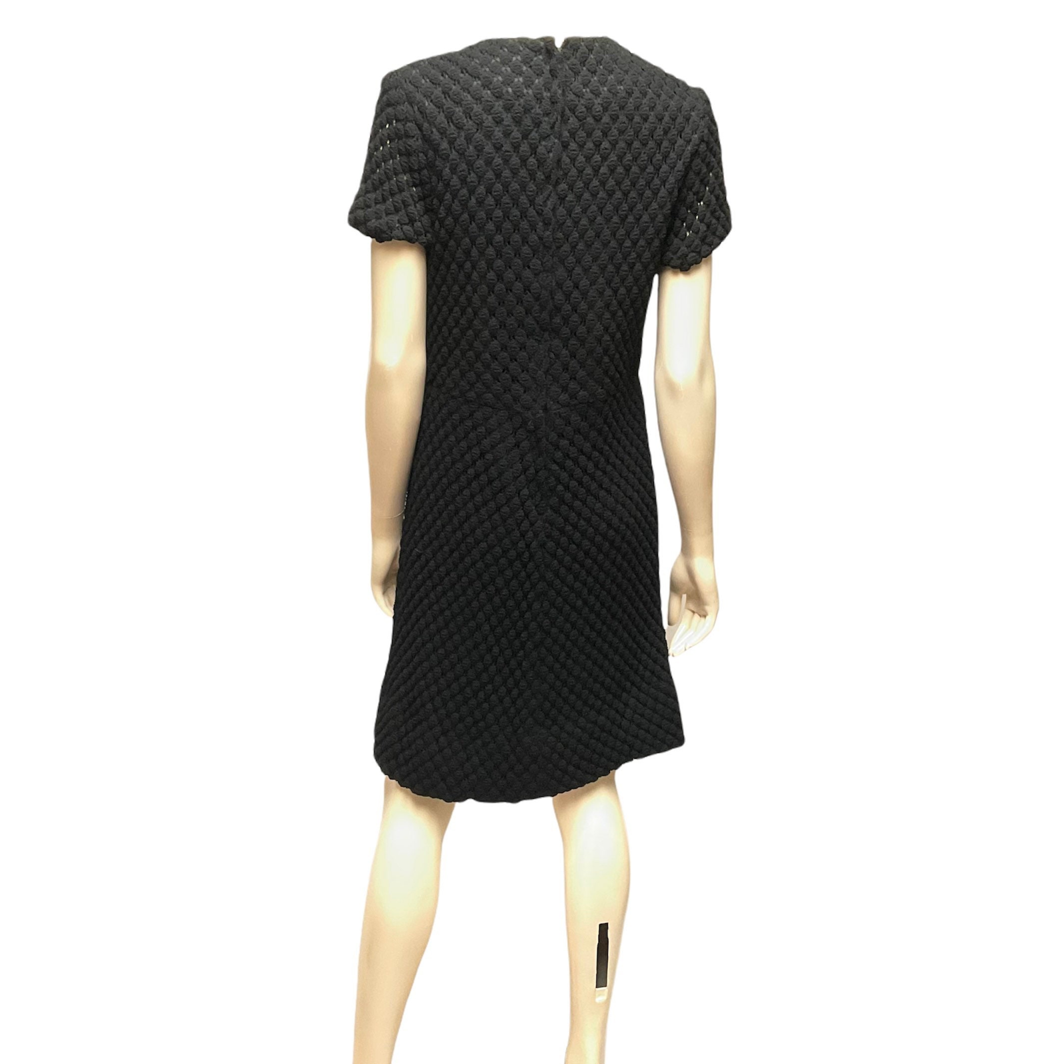 1960s Mod Dress Black Popcorn Knit - Etsy