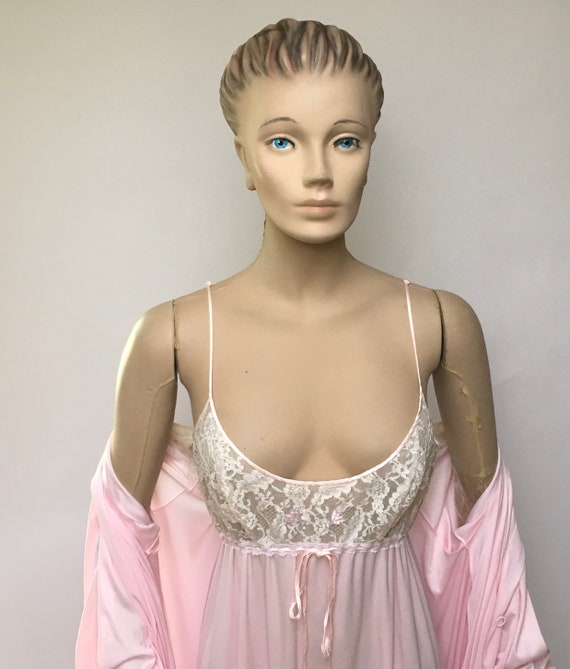 Lucie Ann Claire Sandra Pink Nightgown Robe Set Peign… - Gem