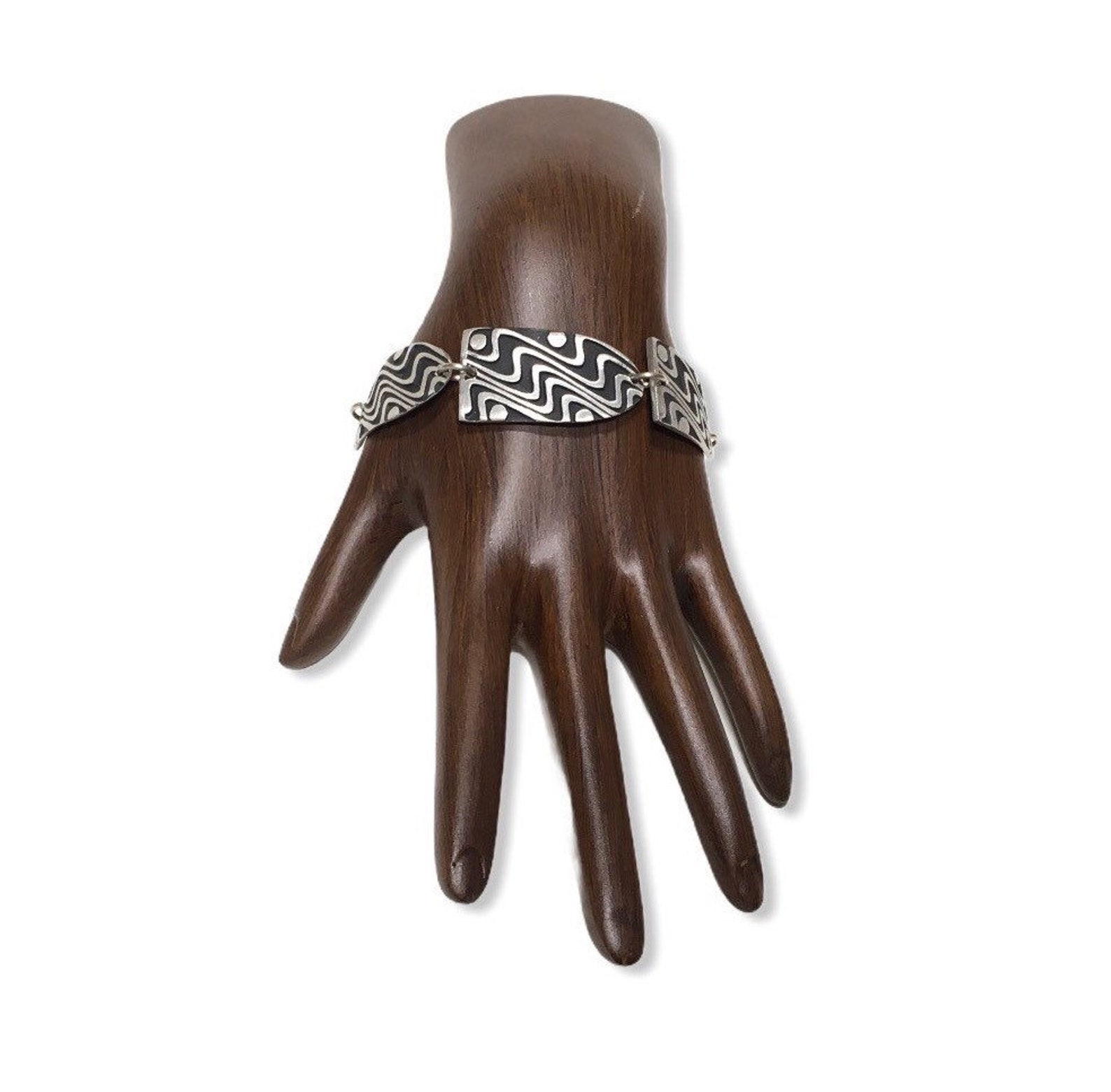 Alice Seely Bracelet Pewter Link - Etsy