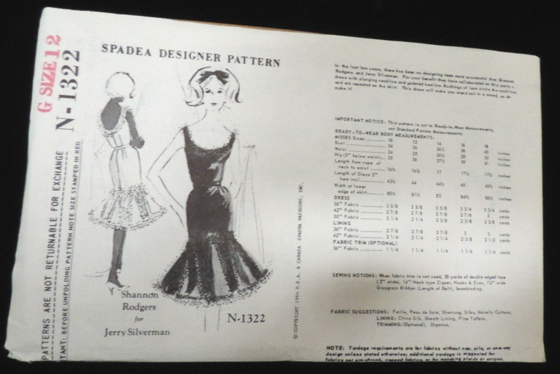 Spadea Sewing Pattern Party Dress Shannon Rodgers - Etsy