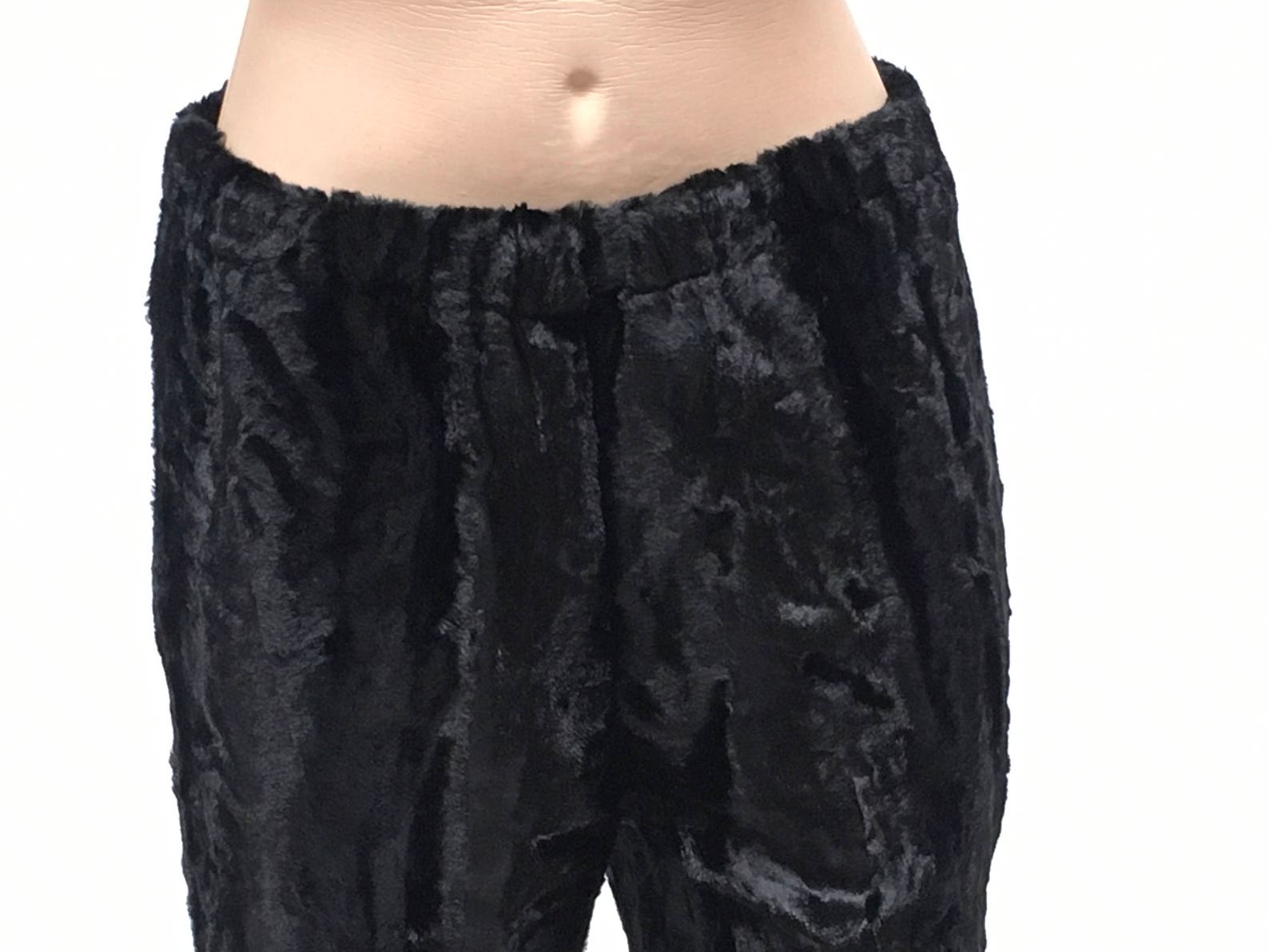 1960s Faux Fur Pantsuit Black Pants Vest - Etsy