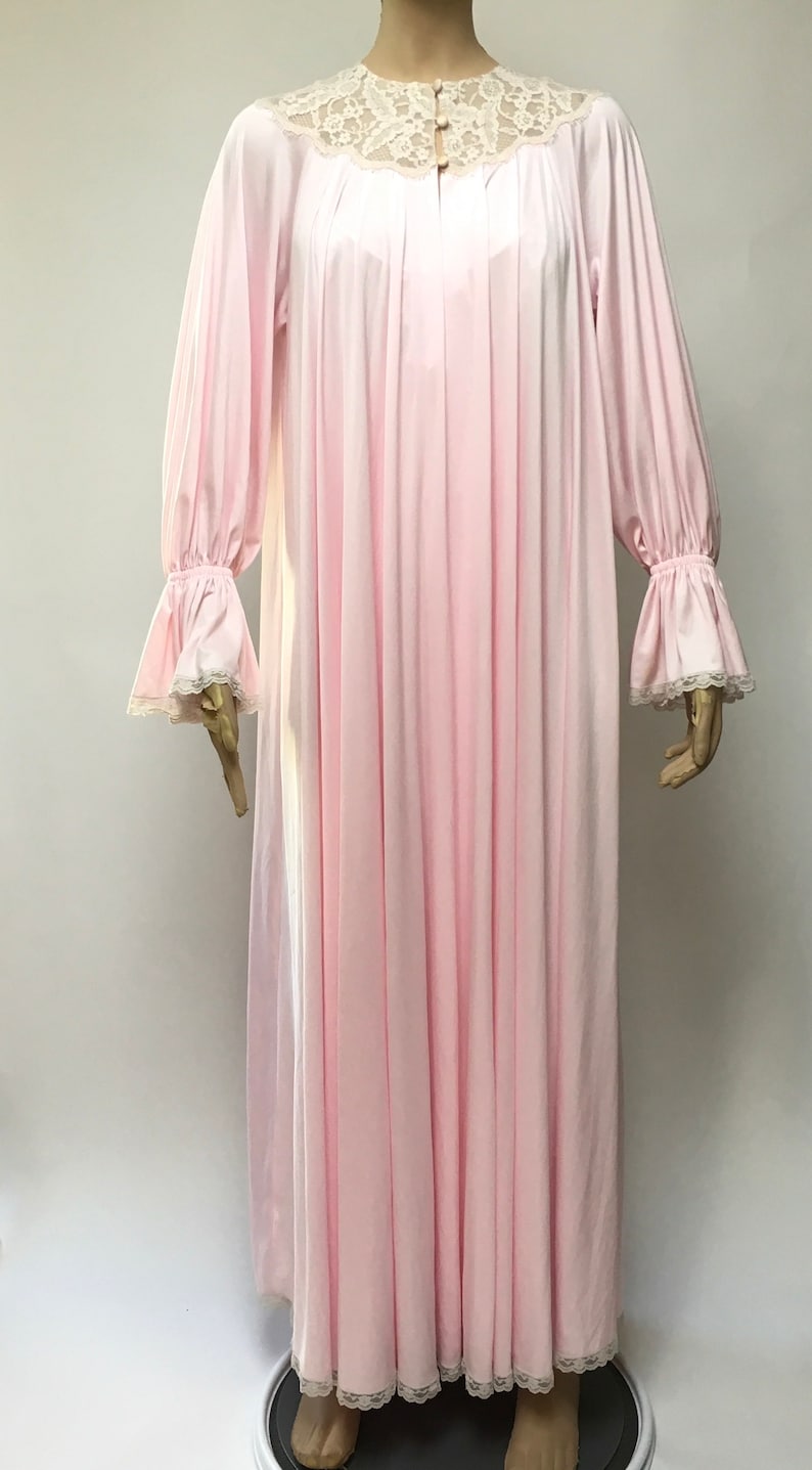 Lucie Ann Claire Sandra Pink Nightgown Robe Set Peignoir - Etsy