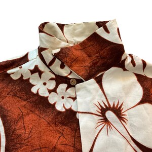 Hawaiian Aloha Shirt Brown Hibiscus Flowers - Etsy