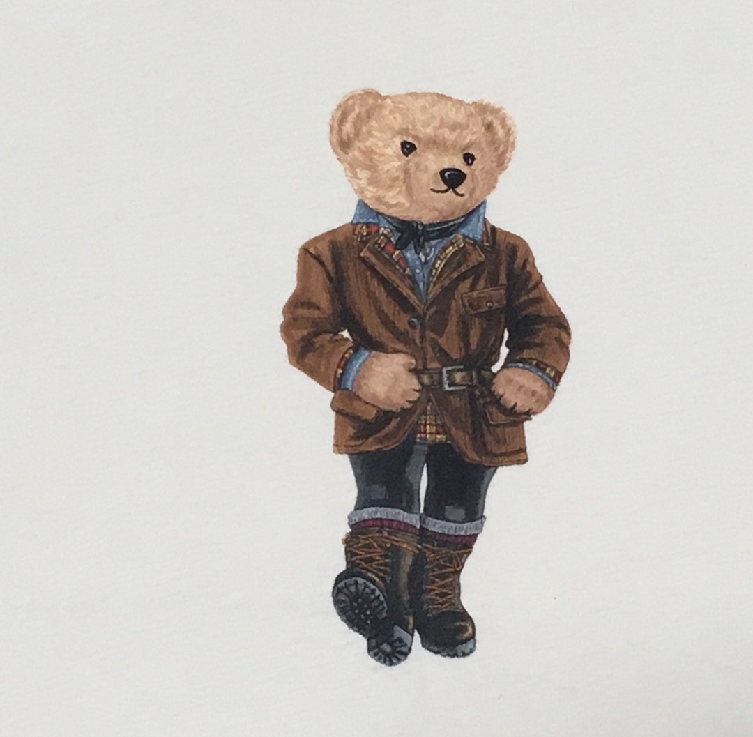 Ralph Lauren Polo Bear T Shirt Hip Hop Streetwear Preppy Hunting Sport ...