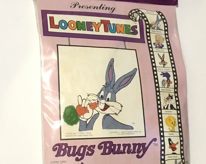 Pretty Punch Embroidery Kit Leisure Craft Looney Tunes Bugs Bunny - Etsy
