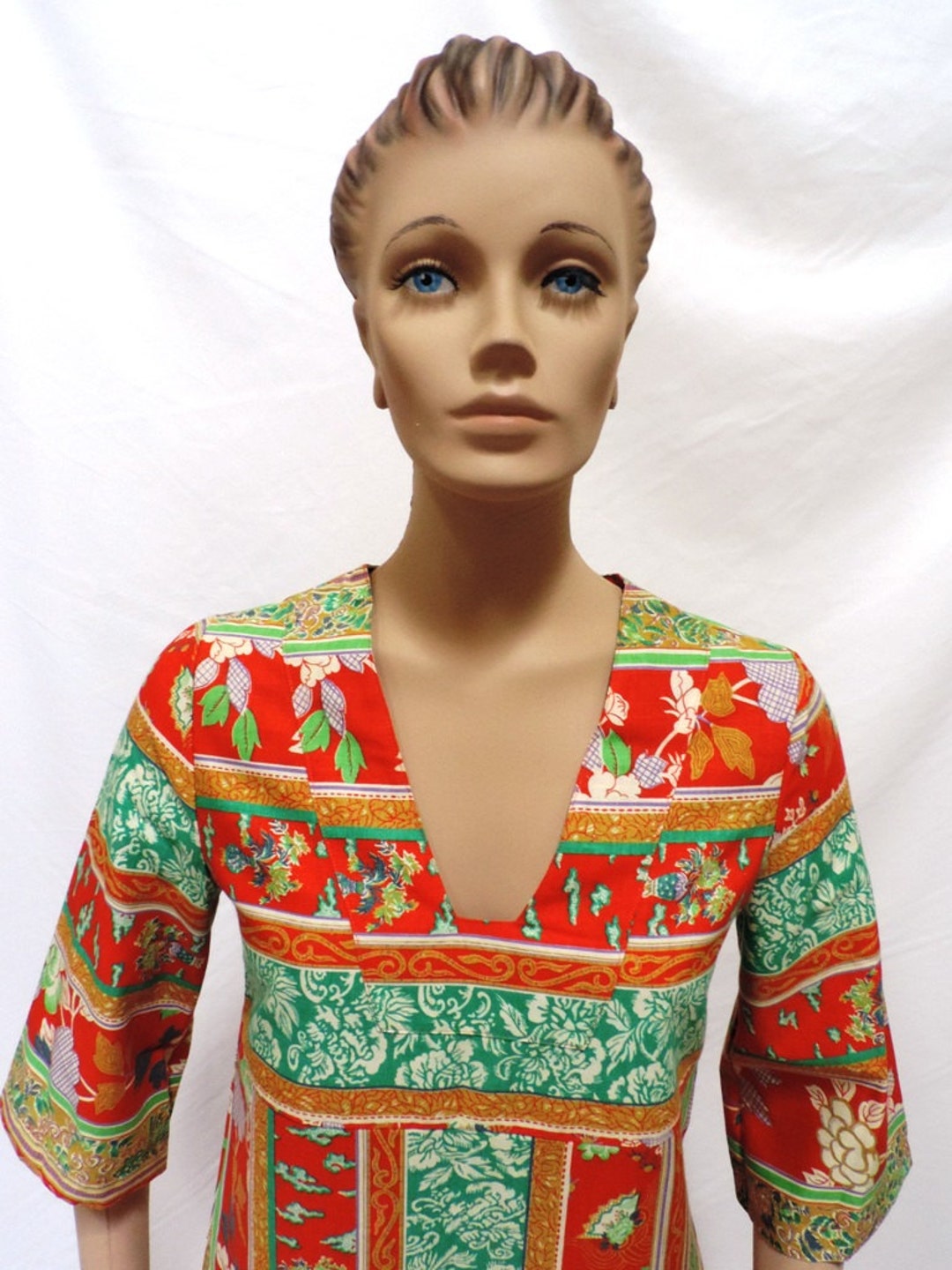 Hawaiian Maxi Caftan Dress - Etsy