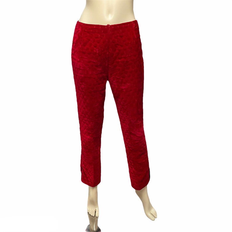 50s Red Quilted Pant Suit Virginia Wallace - Etsy