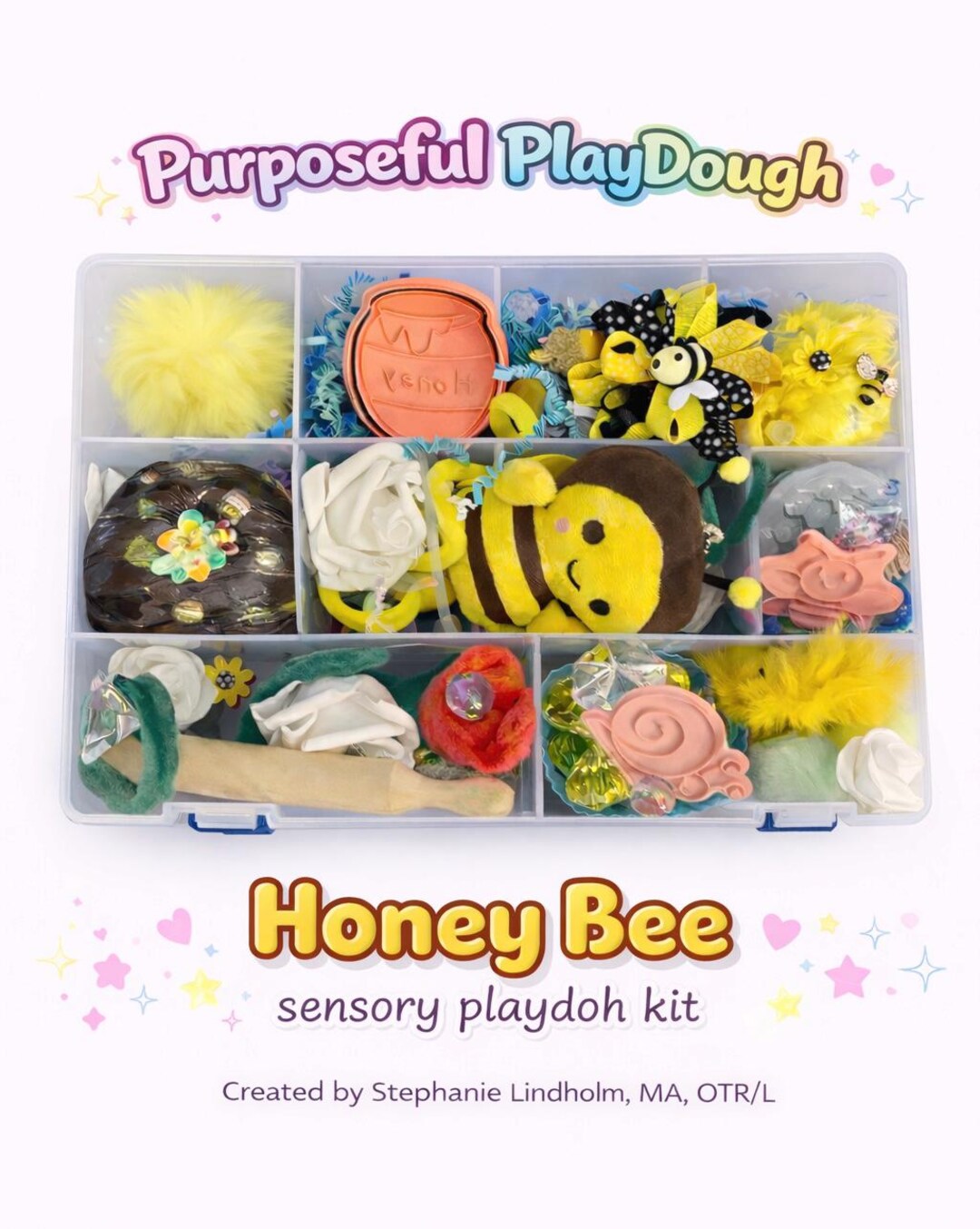 Honey Bee Sensory Play Doh Fidget Kit - Etsy