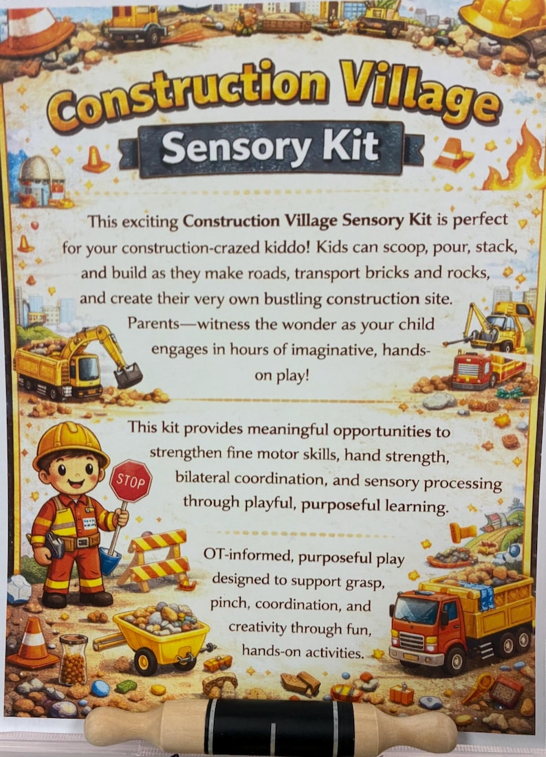 Construction Zone Sensory Play Doh Kit - Etsy