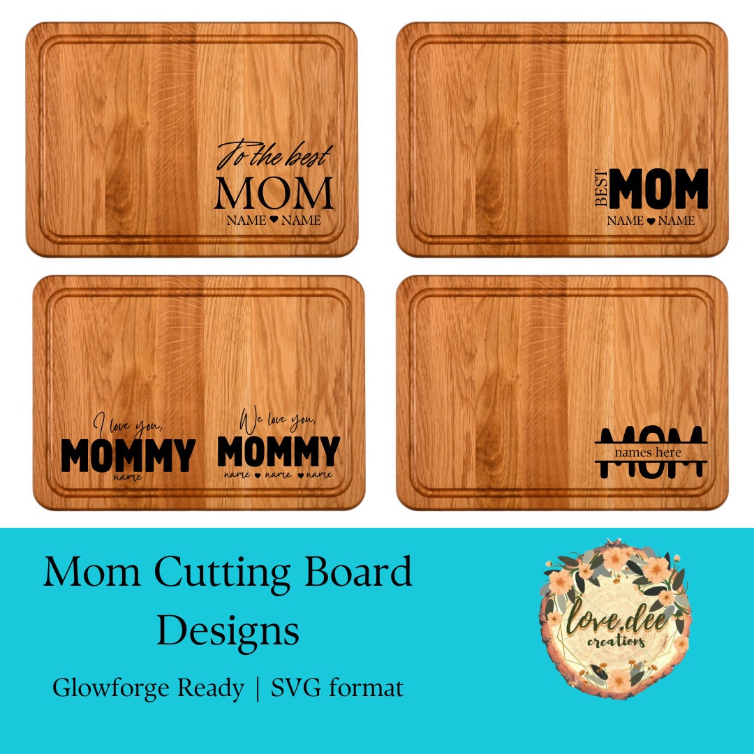 Mom Cutting Board, Mother's Day Cutting Board | SVG, Digital File ...