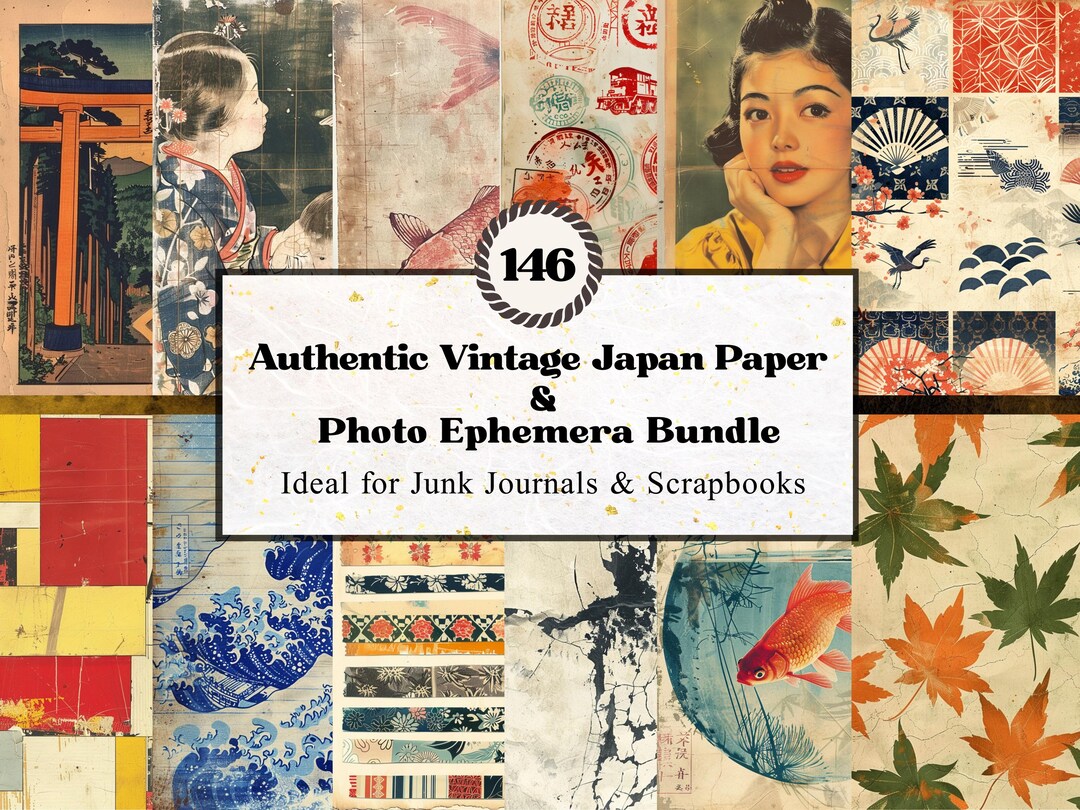 Vintage Japanese Ephemera Printable Bundle – 146 Designs,japanese ...