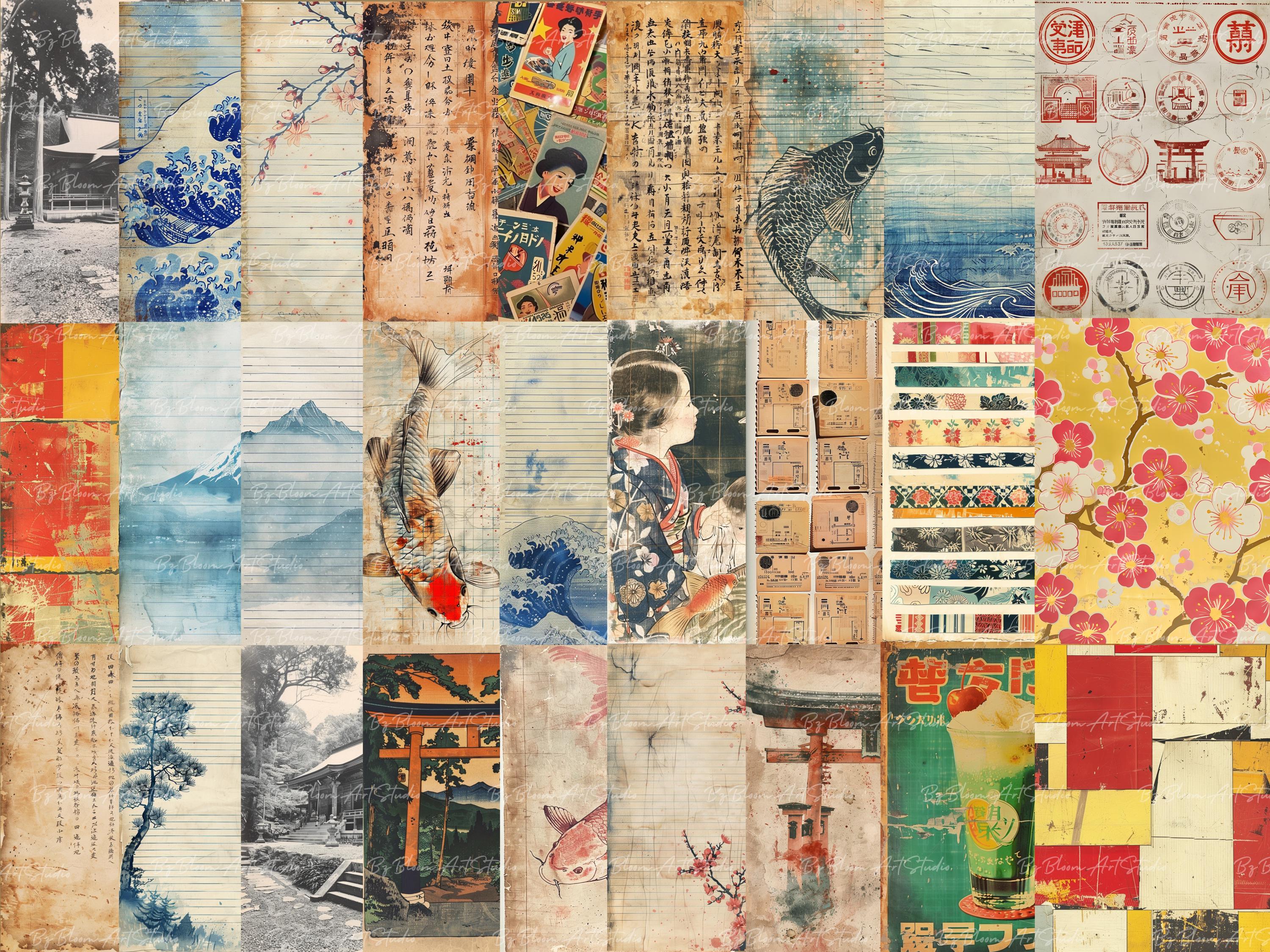 Vintage Japanese Ephemera Printable Bundle – 146 Designs,japanese ...