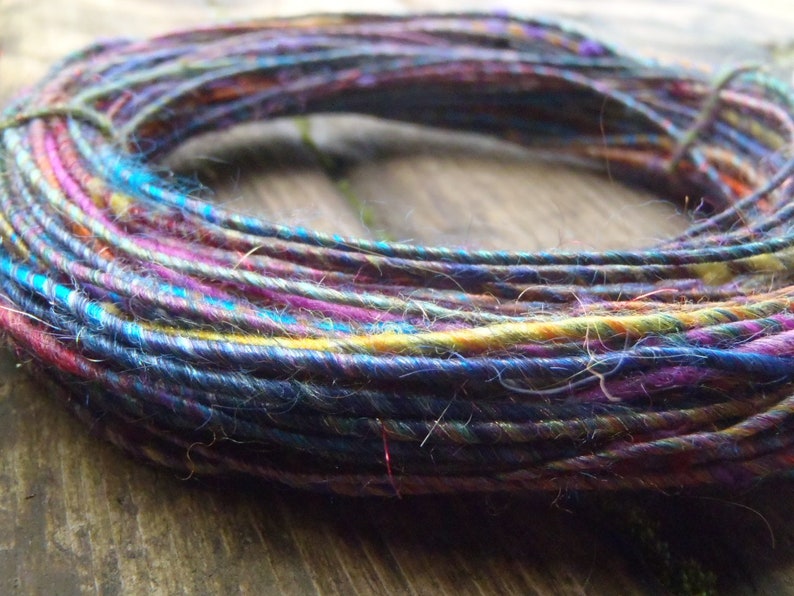 Fiber Wire Core Handspun Art Yarn 24 Gauge Wire Red Riding Hoods Wolf ...