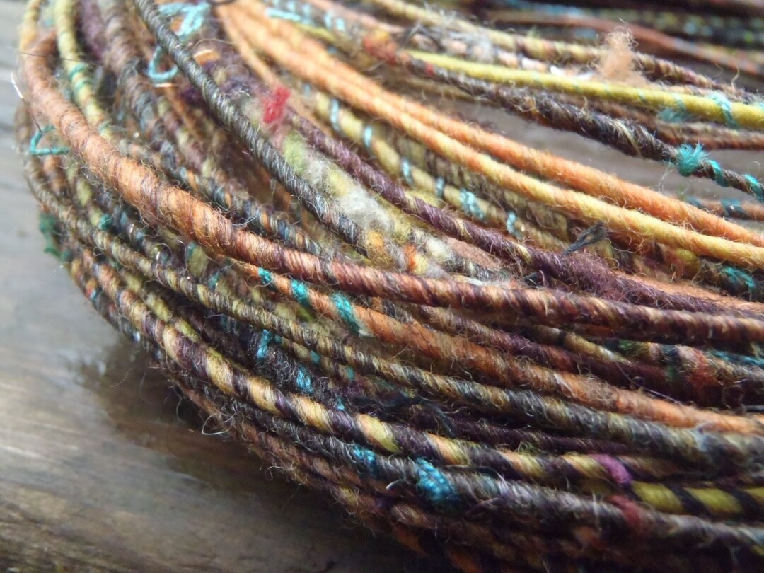 Fiber Wire Core Handspun Art Yarn 24 Gauge Wire Red Riding Hoods Wolf ...