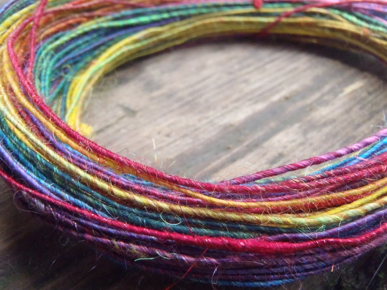 Fiber Wire Core Handspun Art Yarn 24 Gauge Wire Red Riding Hoods Wolf ...