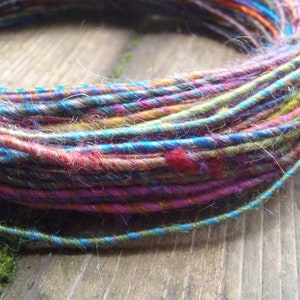 Fiber Wire Core Handspun Art Yarn 24 Gauge Wire Red Riding Hoods Wolf ...