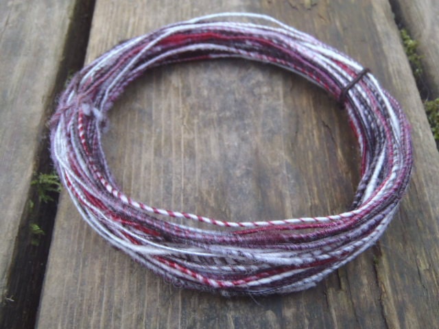 Fiber Wire Core Handspun Art Yarn 24 Gauge Wire Red Riding - Etsy