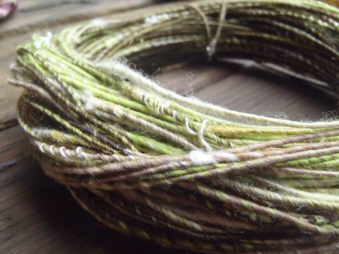 Fiber Wire Core Handspun Art Yarn 24 Gauge Wire Red Riding Hoods Wolf ...