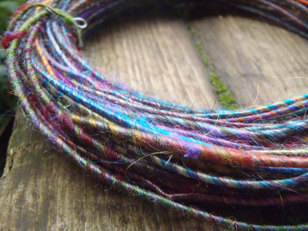 Fiber Wire Core Handspun Art Yarn 24 Gauge Wire Red Riding | Etsy