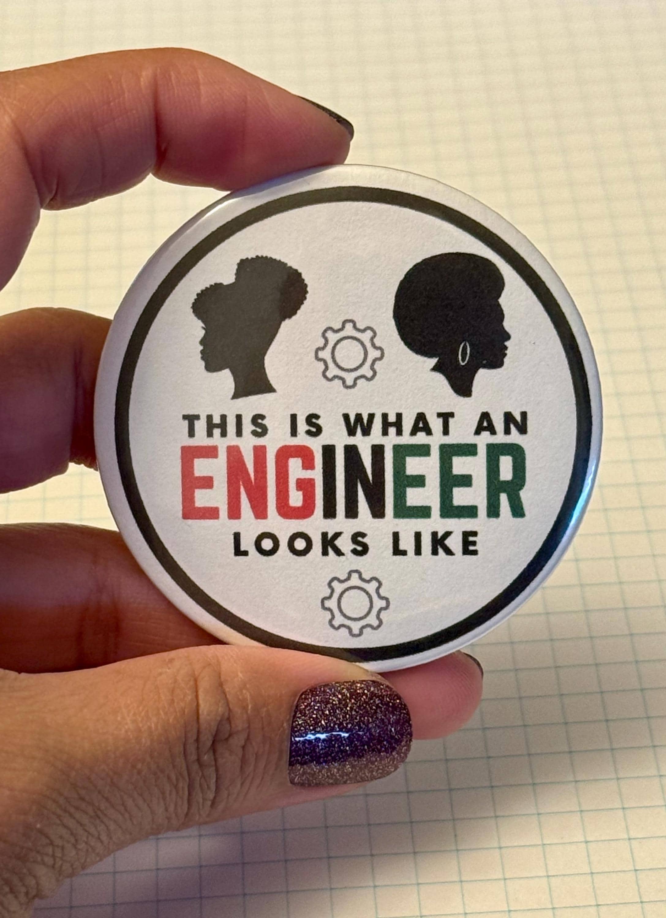 This is What an Engineer Looks Like - Black Women in STEM Pin Button - Etsy