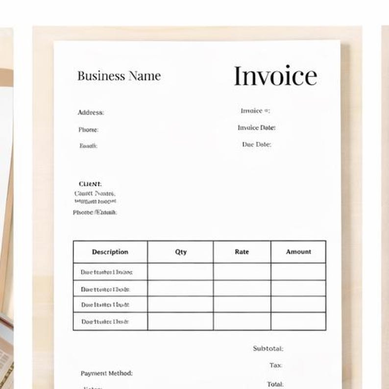 Editable Invoice Template for Small Business – Canva Invoice Template ...