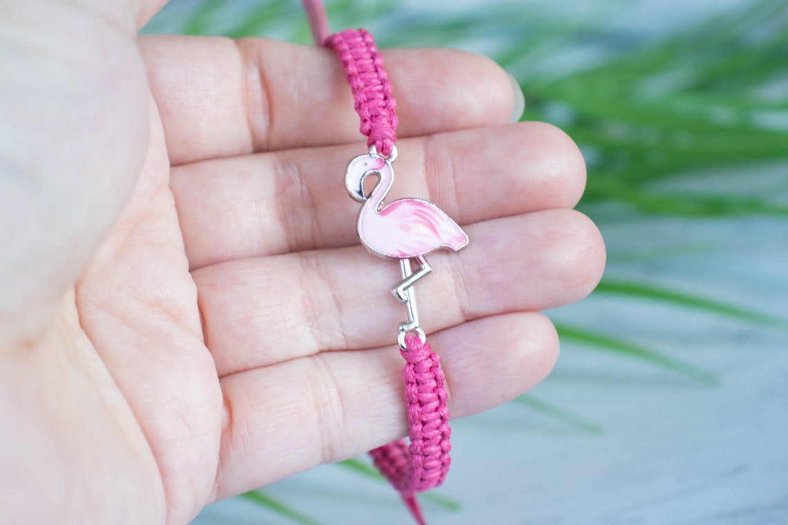 Enamel Flamingo Bracelet Tropical Jewelry Summer Gifts - Etsy