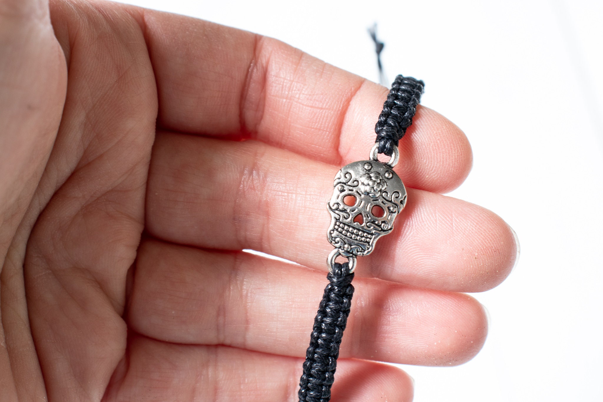 Sugar Skull Bracelet Day of the Dead Halloween Decor | Etsy