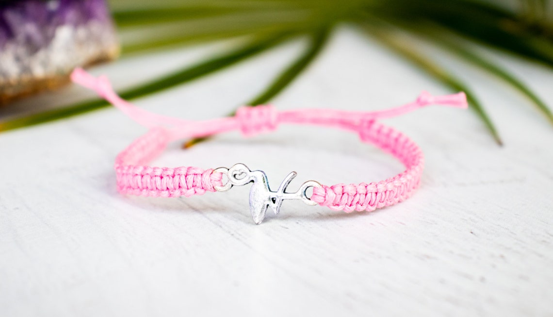 Flamingo Bracelet Tropical Jewelry Summer Gifts Vacation - Etsy