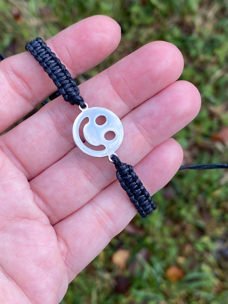 Happy Face Bracelet Smile Jewelry STAINLESS STEEL Happiness | Etsy