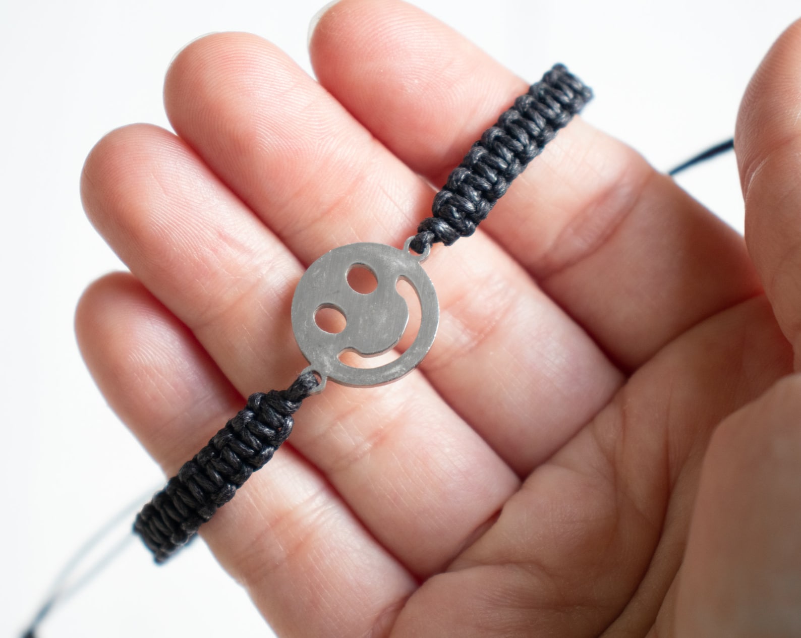 Happy Face Bracelet Smile Jewelry STAINLESS STEEL Happiness | Etsy