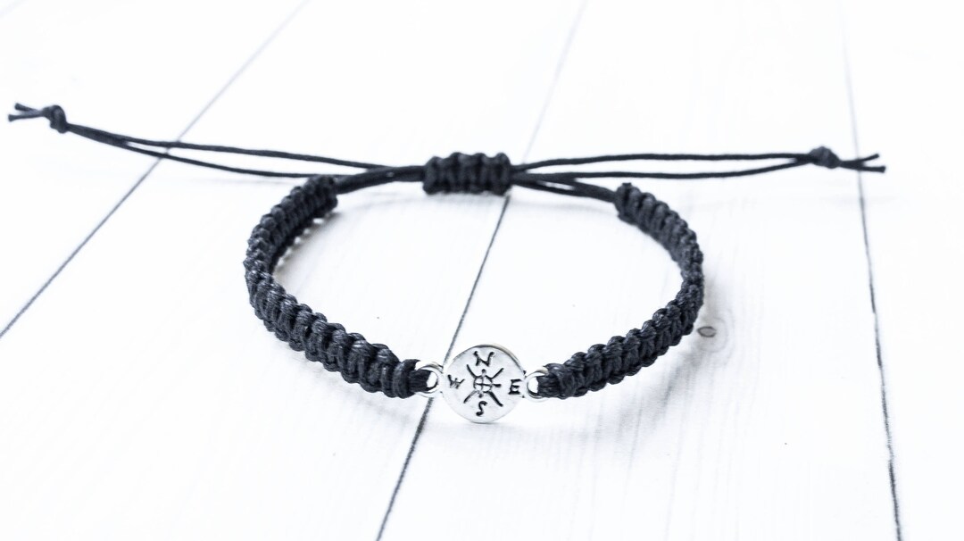Compass Bracelet, Compass Jewelry, Outdoors Gift, Travel Gift, Gift for ...