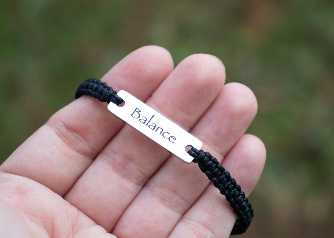 Balance Bracelet Life Balance Inspirational Jewelry Balance - Etsy